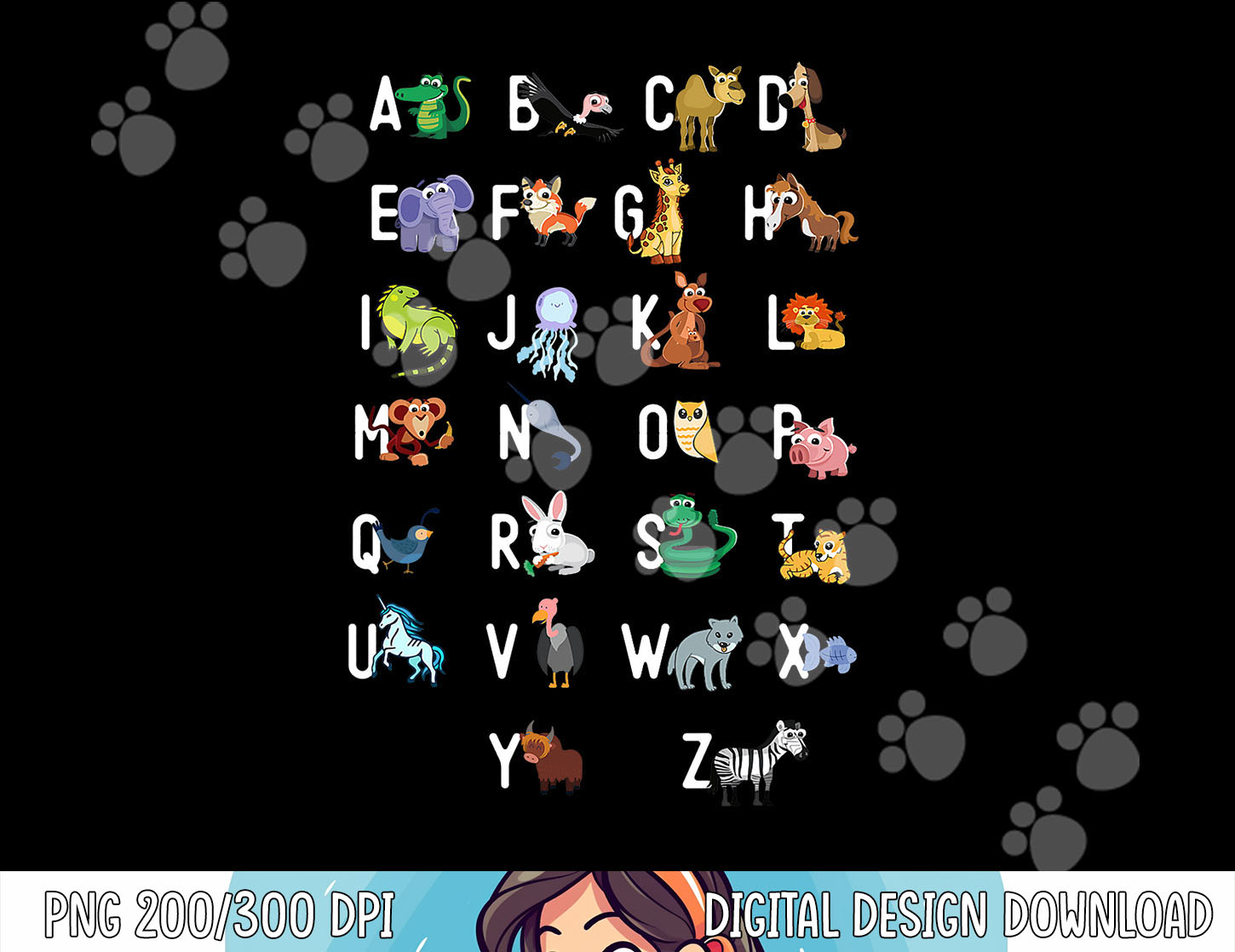 Back To School Alphabet Animals Kindergarten Teacher png, s | Inspire ...