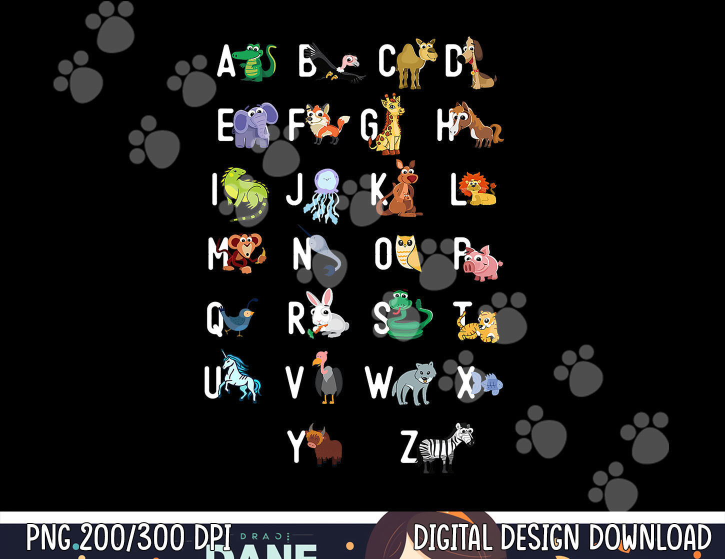Back To School Alphabet Animals Kindergarten Teacher png, s | Inspire ...