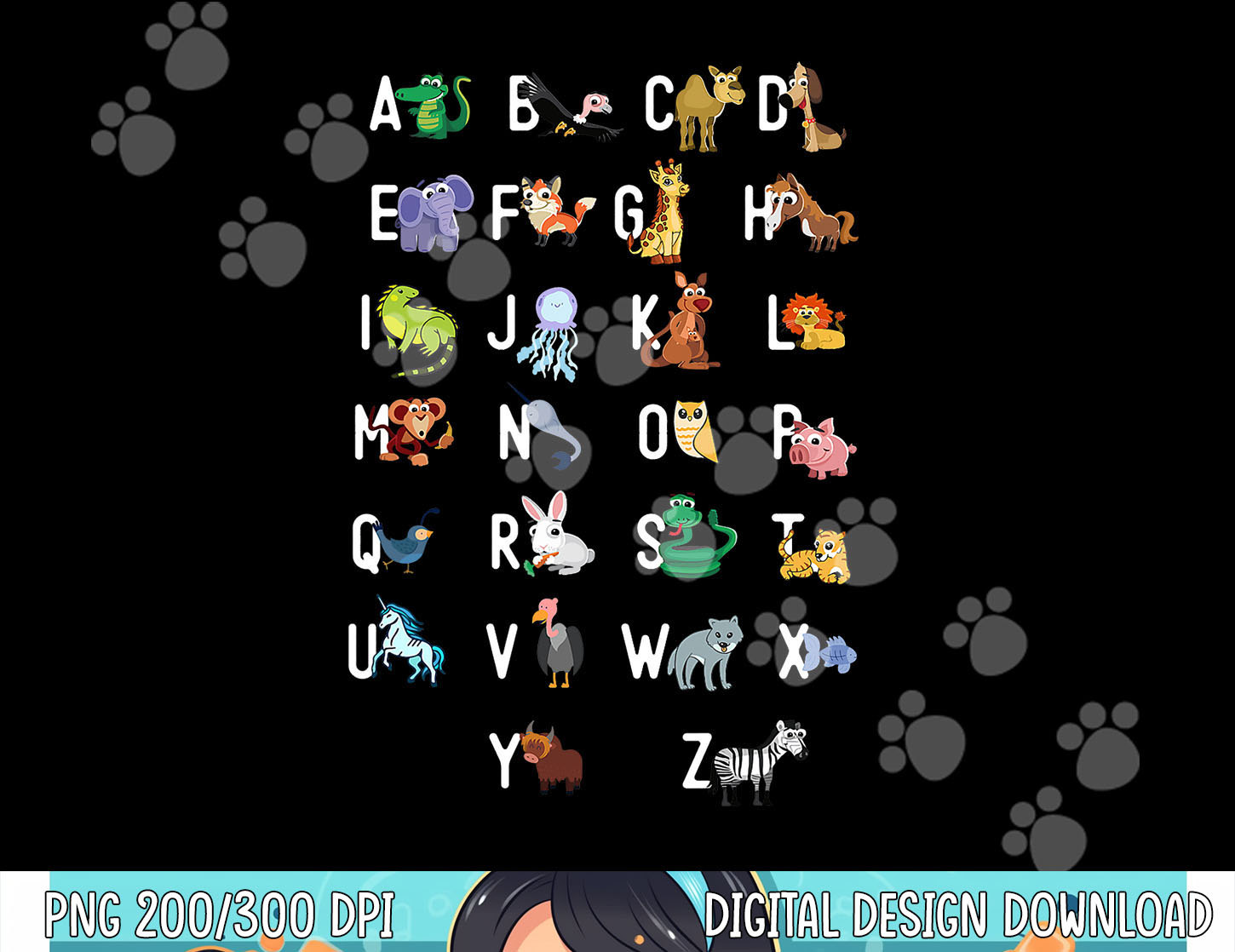 Back To School Alphabet Animals Kindergarten Teacher png, s | Inspire ...