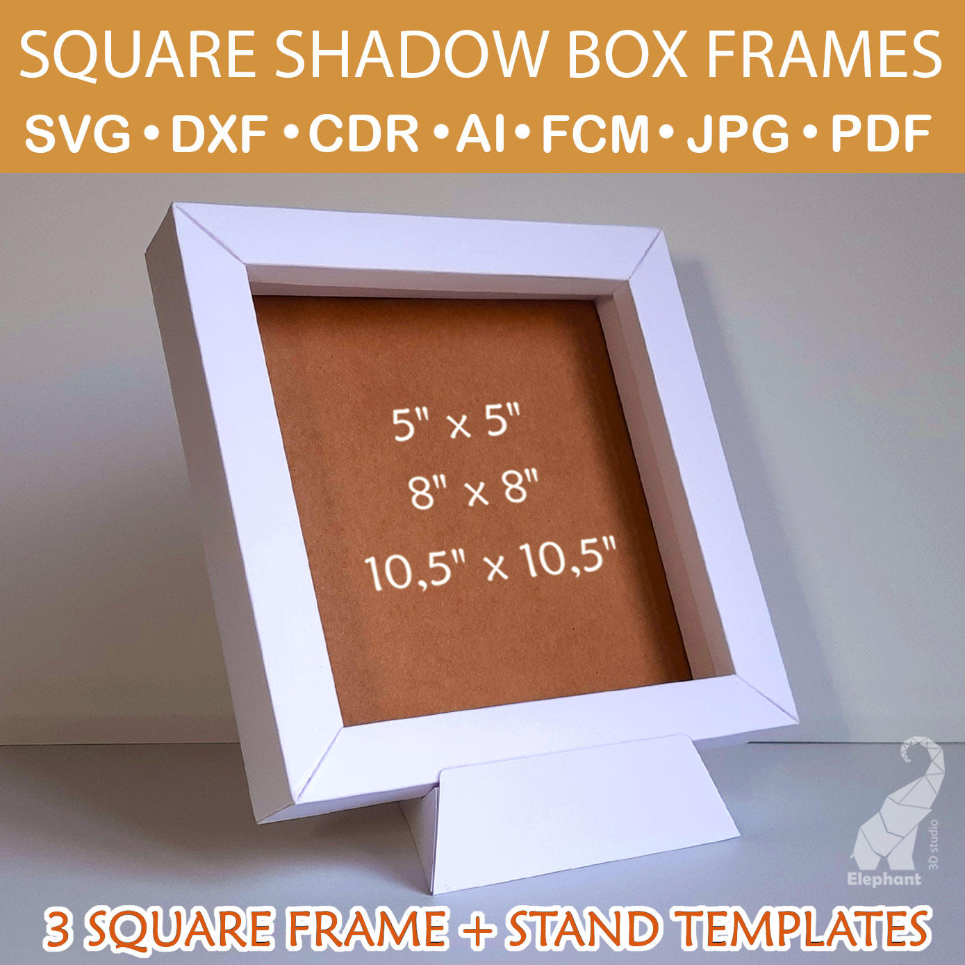 Square shadow box frame and frame stand – SVG for Cricut, DX | Inspire ...