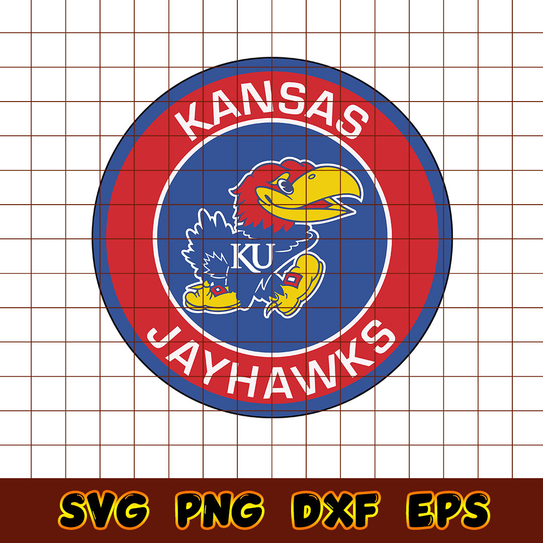 Kansas Jayhawks Cricle Logo Svg, Kansas Jayhawks Svg, NCAA S | Inspire ...