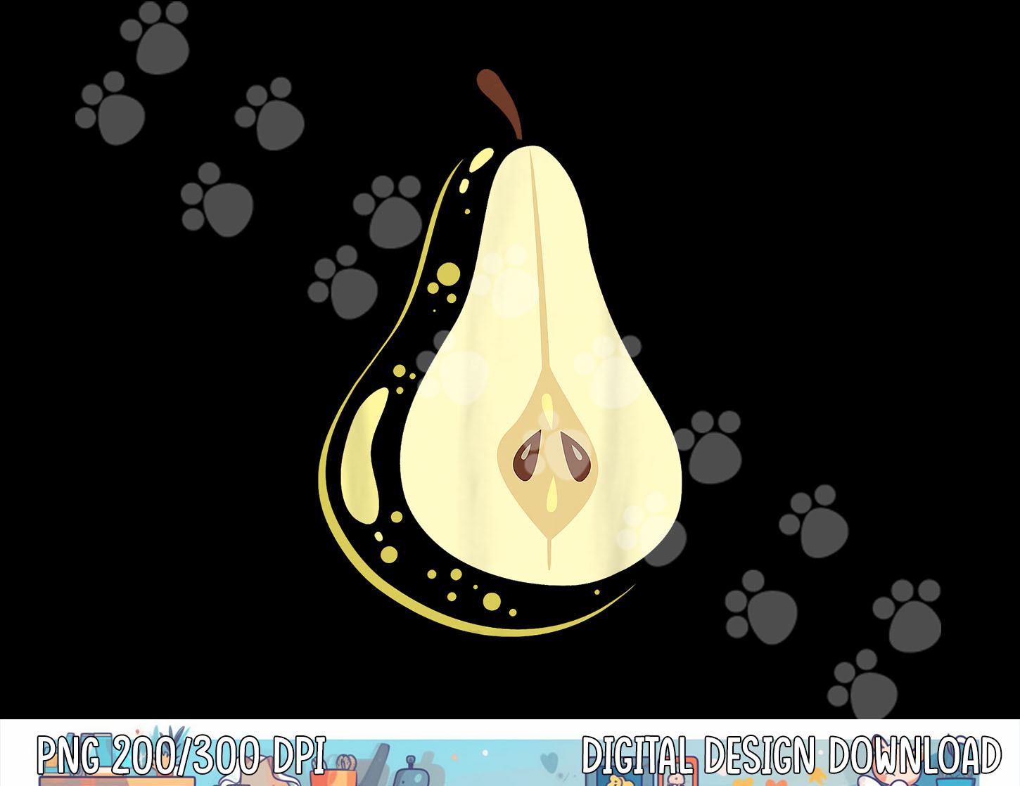 Big Pear Sliced Costume Cute Easy Fruits Halloween Gift png, | Inspire ...