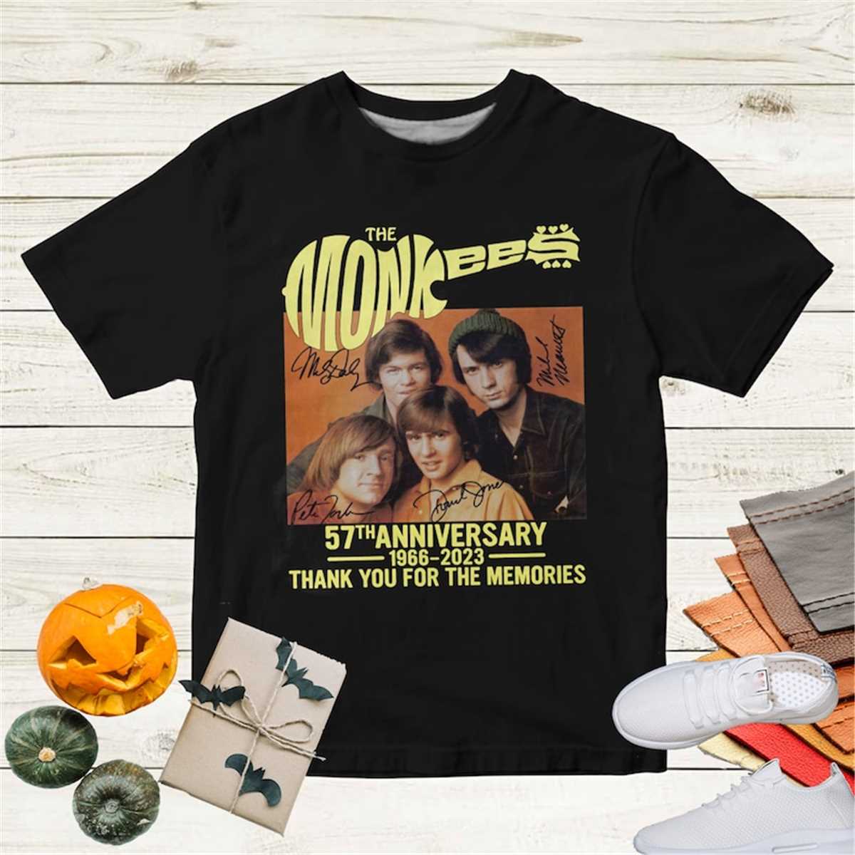 57th Anniversary 1966-2023 Signatures The Monkees T-Shirt, T | Inspire ...