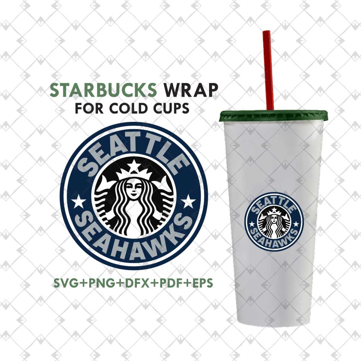 Seattle Seahawks Starbucks Wrap Svg, Sport Svg, Seattle Seah | Inspire ...