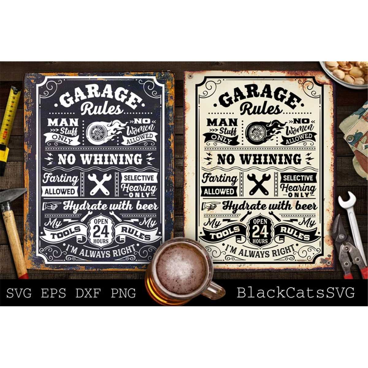 Garage Rules svg, Garage rules poster svg, Garage svg, Dads | Inspire ...