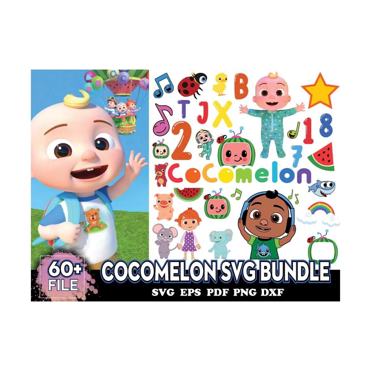 60 Files Cocomelon Svg Bundle, Cocomelon Svg | Inspire Uplift