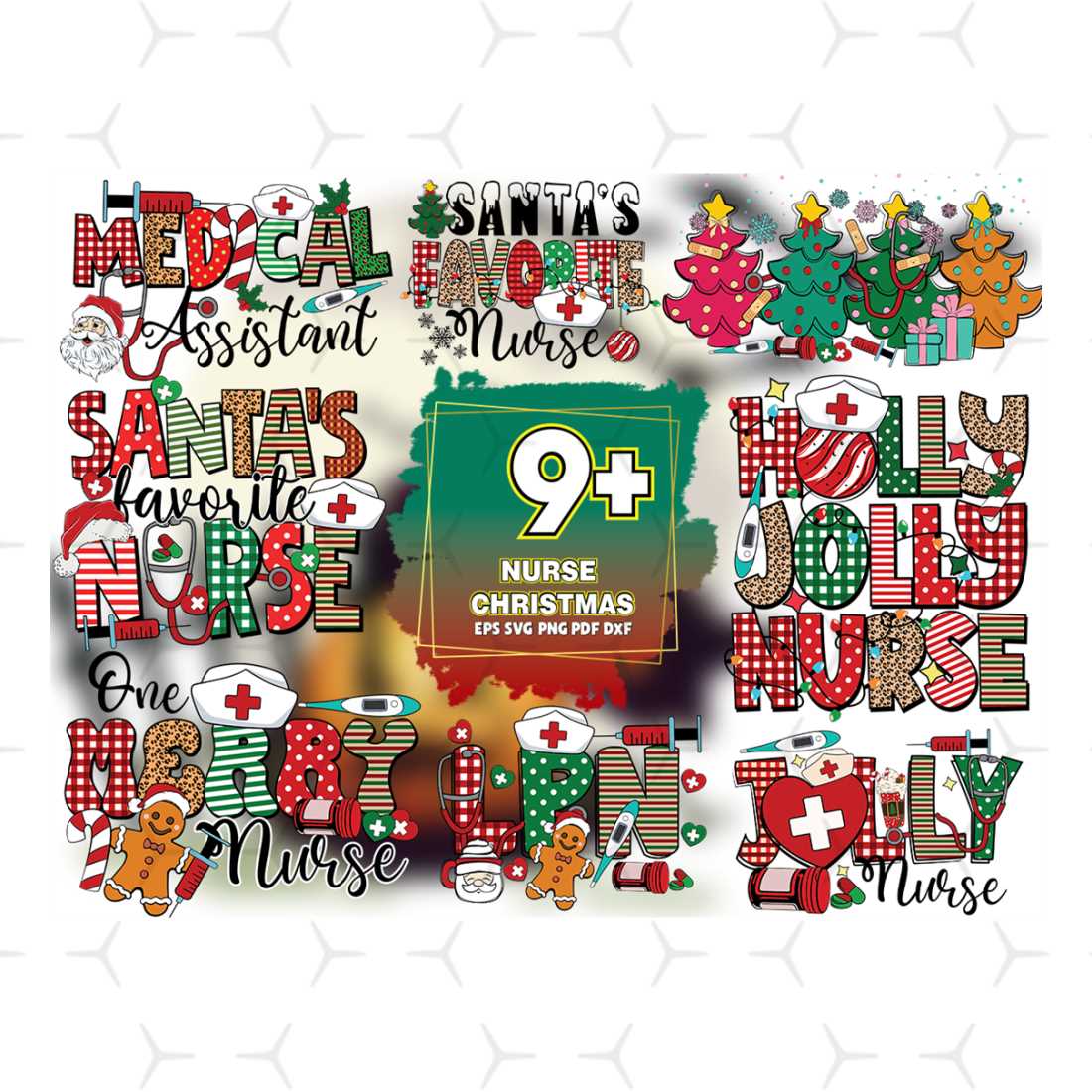 Nurse Christmas SVG Bundle Sublimation, Christmas Svg, Nurse - Inspire ...