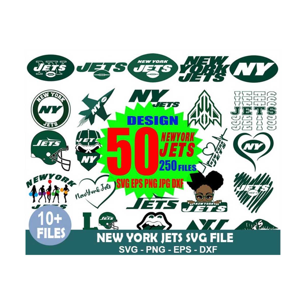 New York Jets SVG file, Jets logo SVG Files Bundle, Nfl Team | Inspire ...