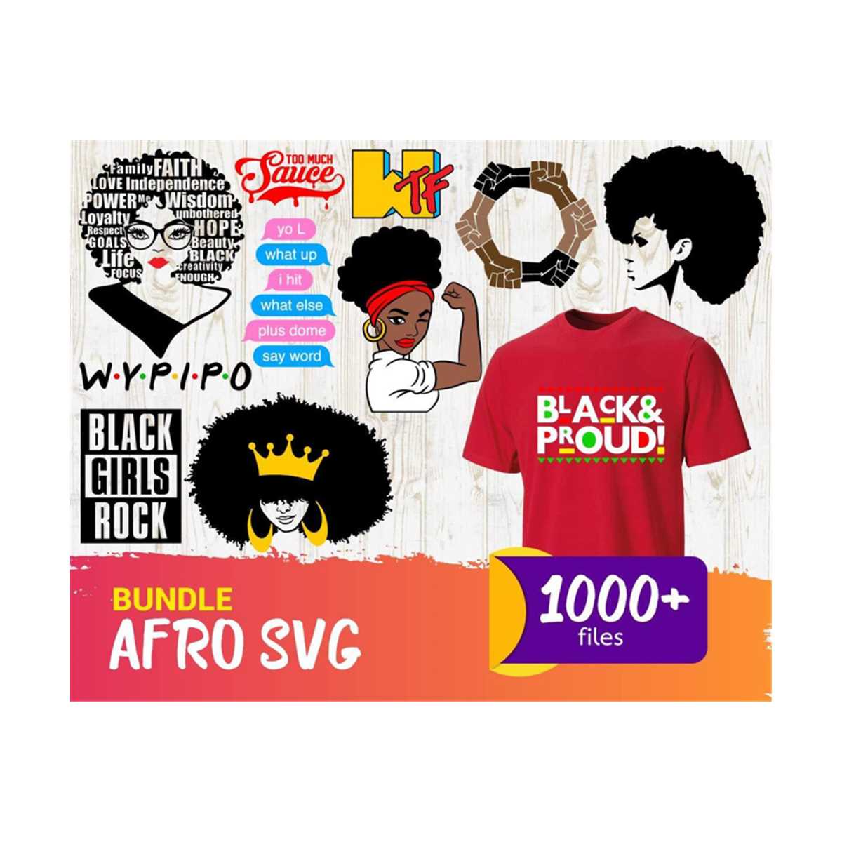 1000 Bundle Afro Svg, Trending Svg, Afro Girl Svg, Afro Quee | Inspire ...