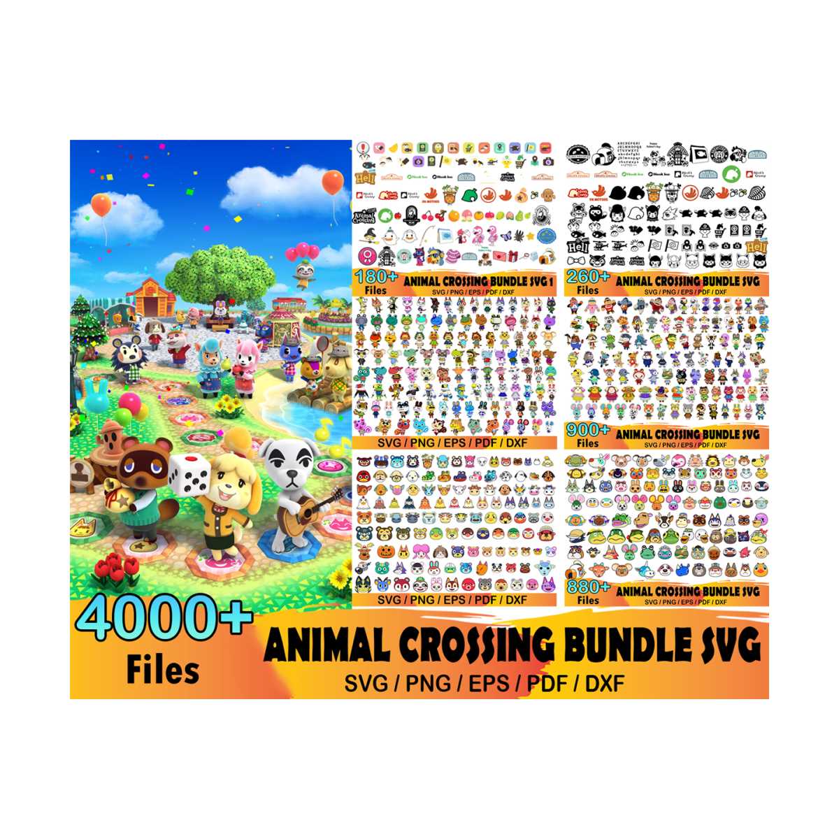 4000 Files Animal Crossing Bundle Svg, Animal Crossing Svg | Inspire Uplift
