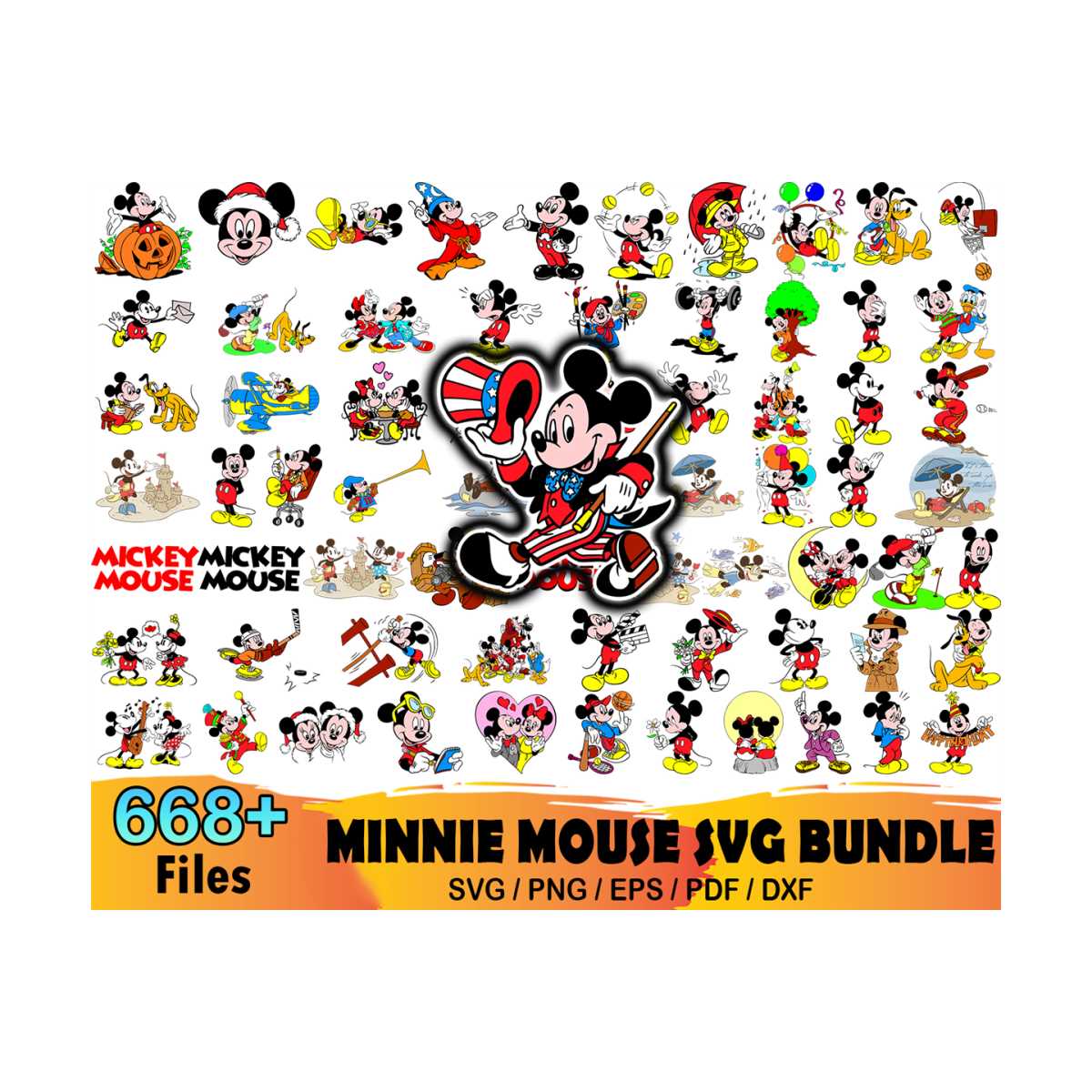 668 Minnie Mouse Svg Bundle, Disney Svg, Mickey Svg | Inspire Uplift