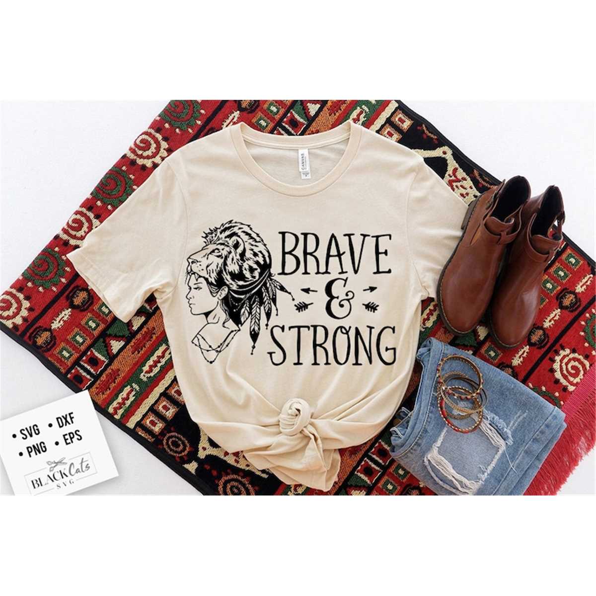 Brave & Strong SVG, Brave woman svg, Lion svg, Strong woma | Inspire Uplift