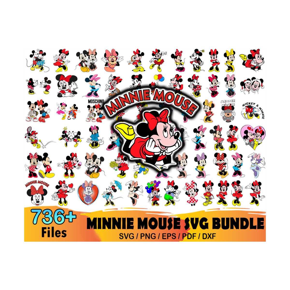 736 Minnie Mouse Svg Bundle, Disney Svg, Minnie Svg | Inspire Uplift