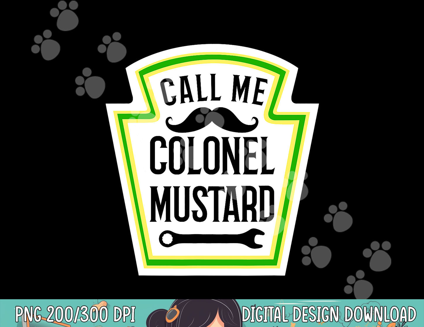 Colonel Mustard Funny Halloween Mustard Costume png, sublima | Inspire ...