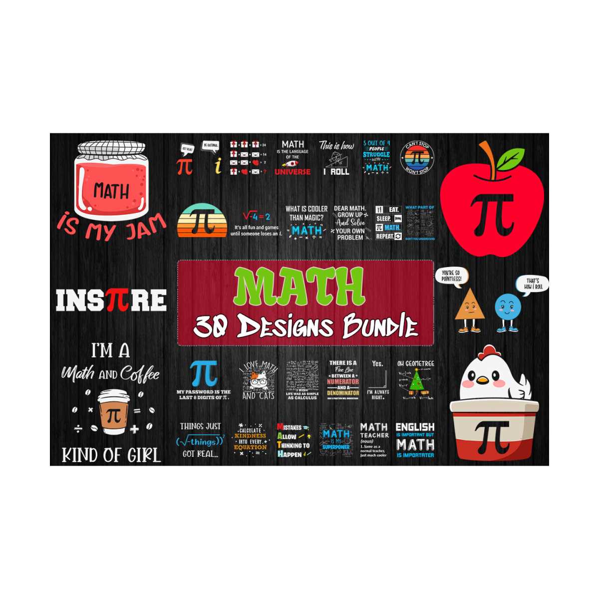 30 Designs Math Bundle Svg, Math Svg, Math Lover, Math Nerd | Inspire ...