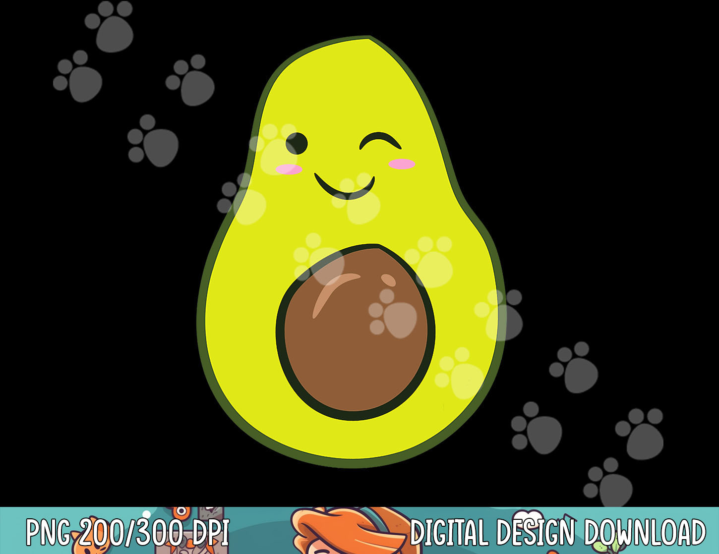 Cute Avocado Funny Avocado png, sublimation copy | Inspire Uplift