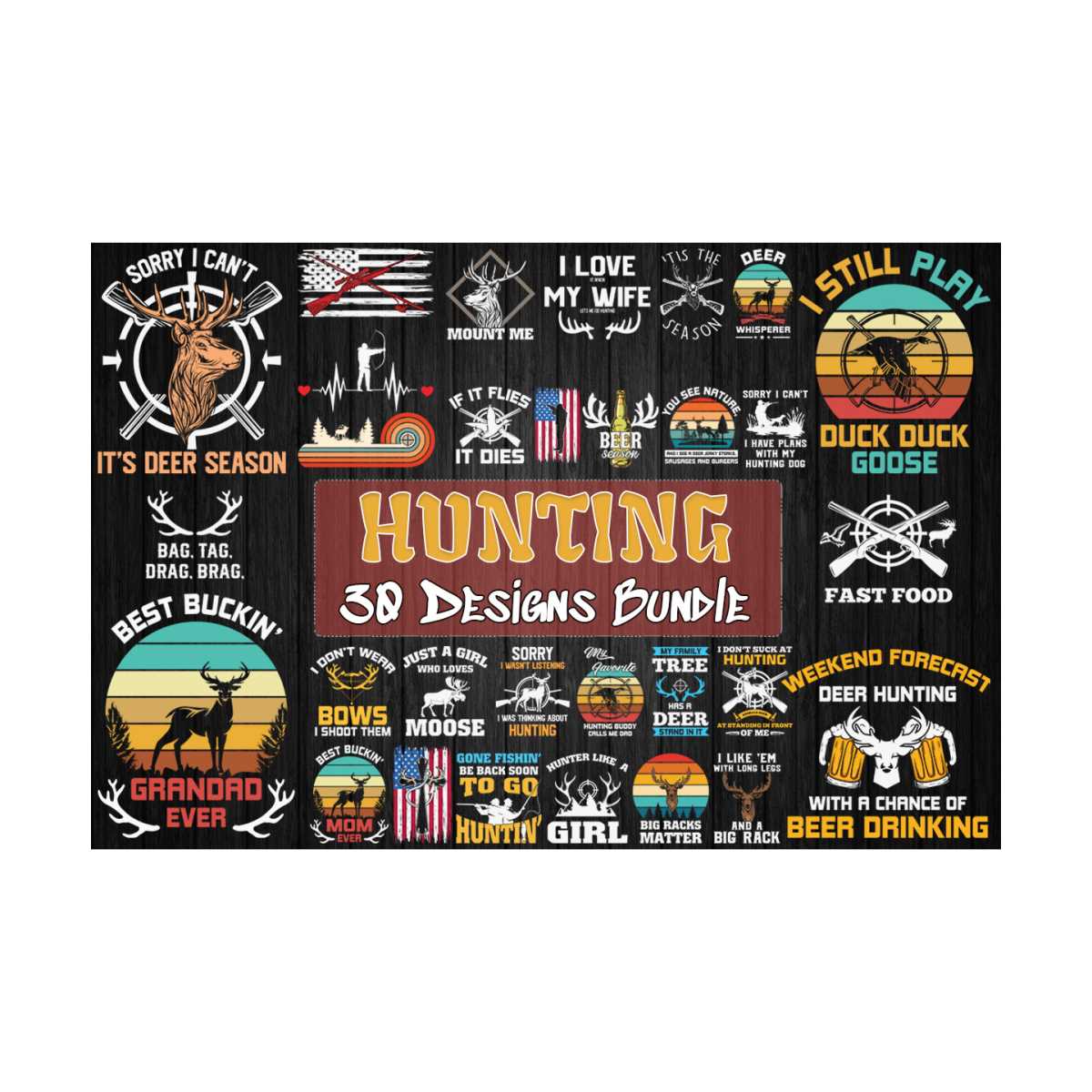 30 Designs Hunting Bundle Svg, Hunting Svg, Hunt Svg | Inspire Uplift