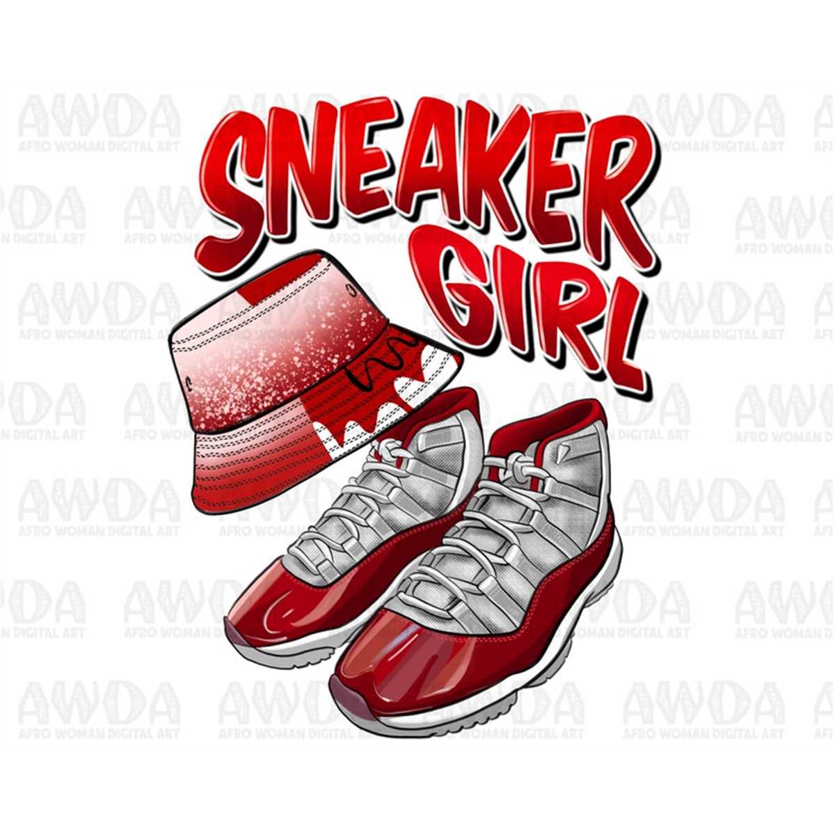 Sneaker girl red sneakers png sublimation design download, s | Inspire ...