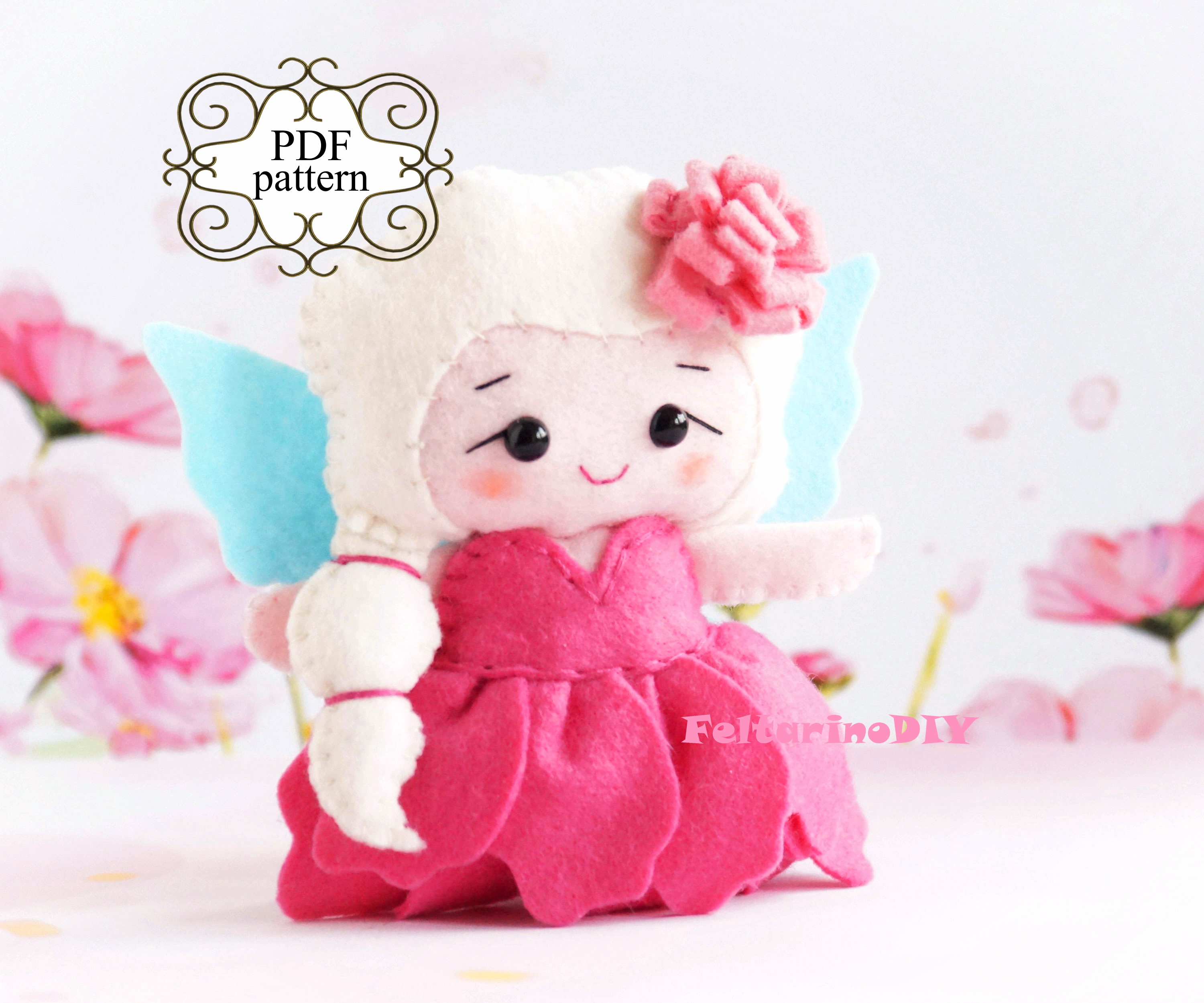 Felt doll pattern, Felt handmade doll, Felt fairy pattern, P | Inspire ...