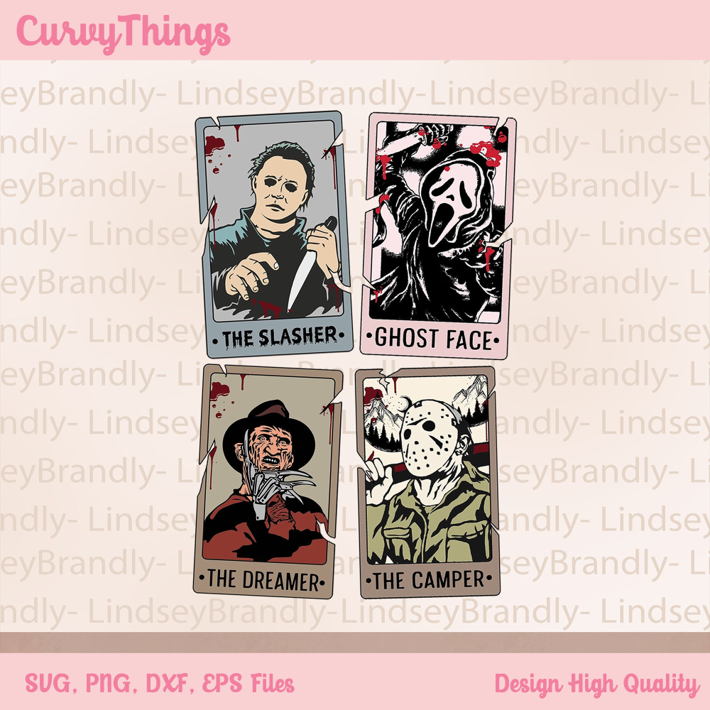 Horror Movie Characters Tarot Cards Png, Horror Friends Png, - Inspire ...