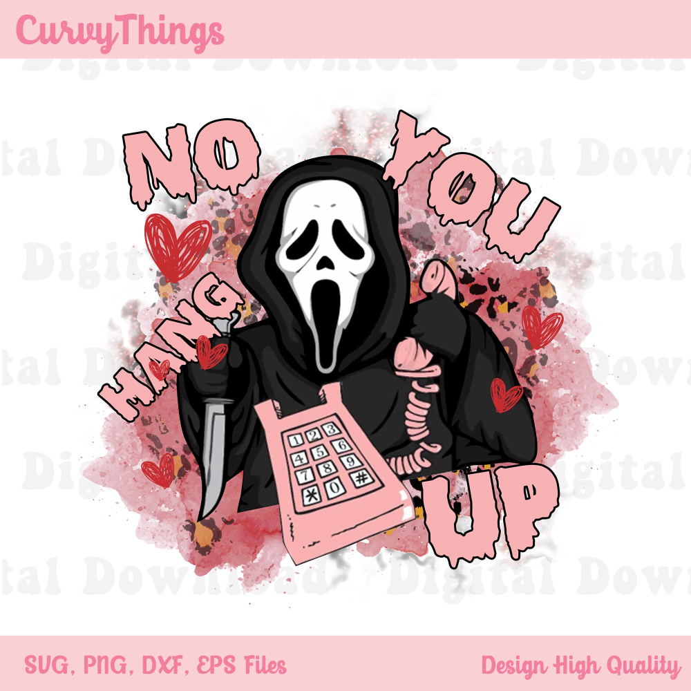 No You Hang Up Png, Ghost Face Png, Halloween Horror Movie D | Inspire Uplift