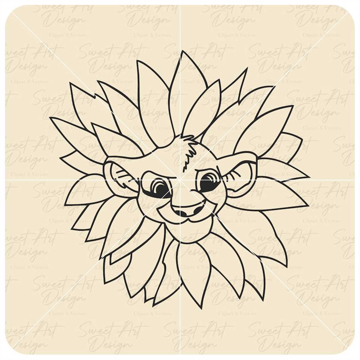 Simba Flower SVG, Lion King Family SVG, Simba SVG, Fsmily Tr - Inspire ...