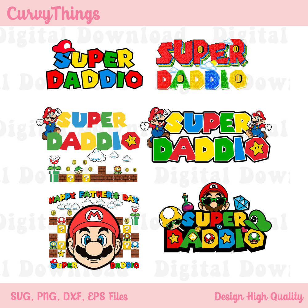 Super Daddio Bundle Png File, Happy Fathers Day Png, Dad Gam | Inspire ...