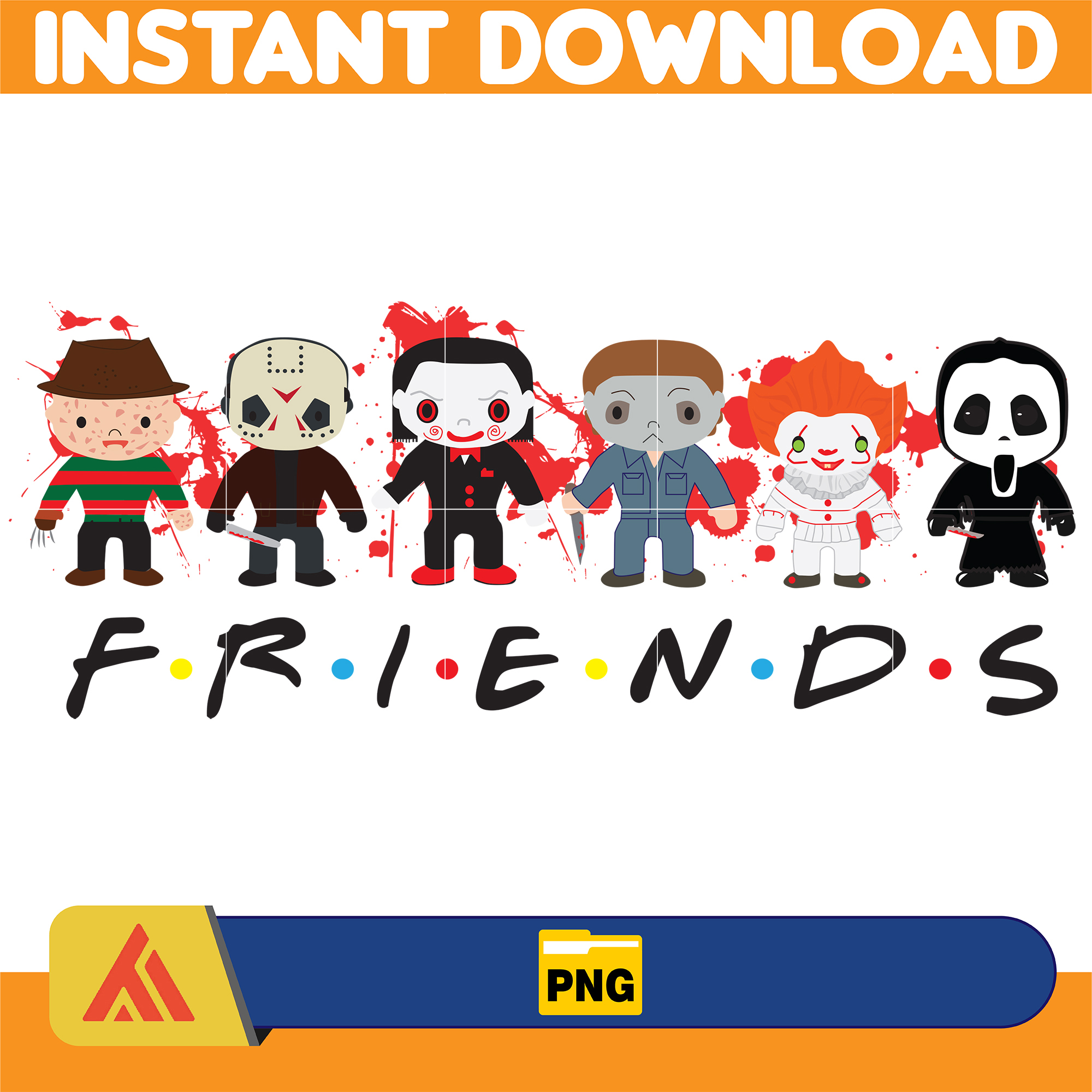 Horror Movies Characters PNG, Halloween Sublimation Designs - Inspire ...