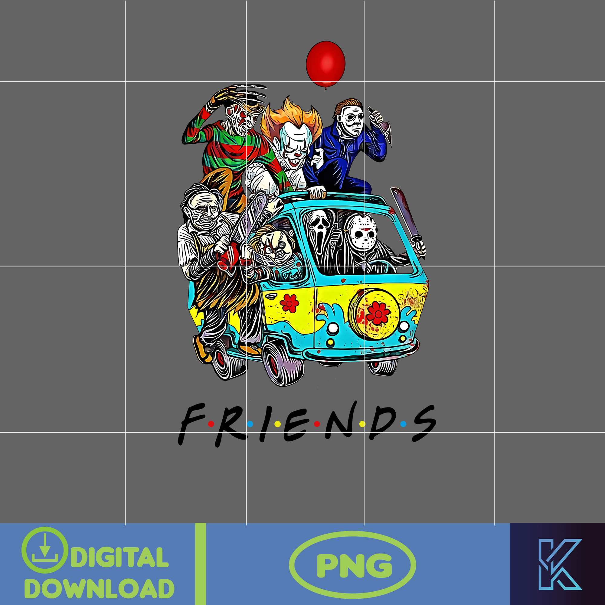 Horror Movies Characters PNG, Halloween Sublimation Designs | Inspire ...