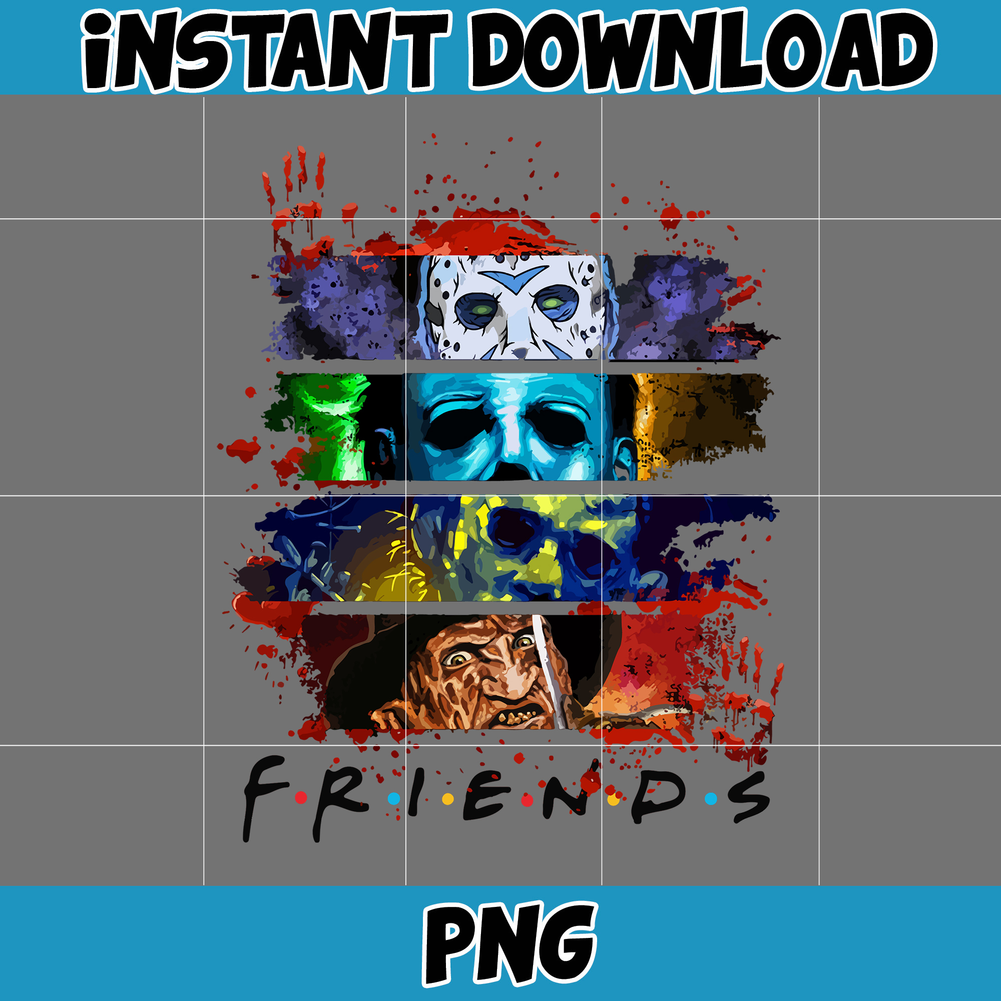 Horror Movies Characters PNG, Halloween Sublimation Designs | Inspire ...