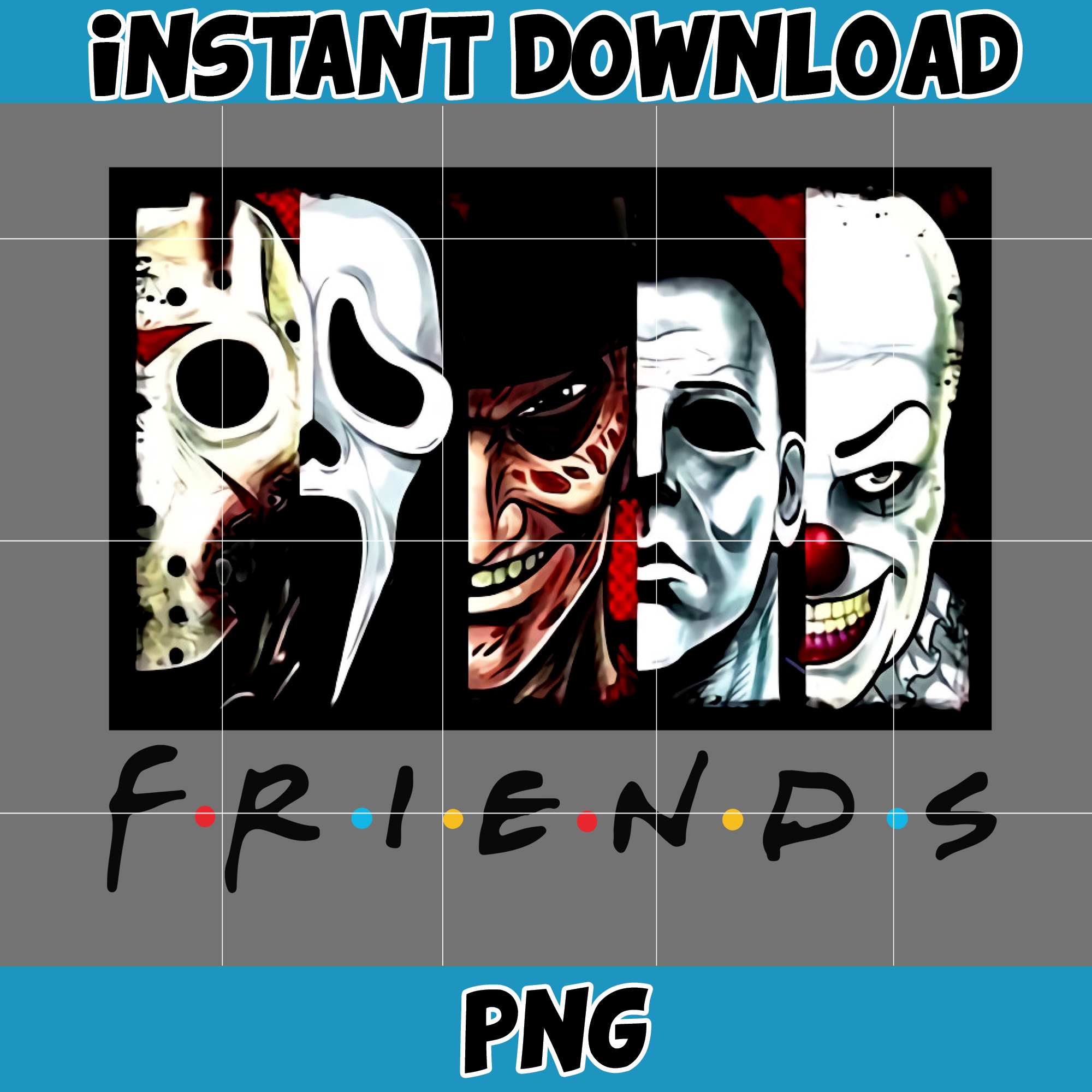 Horror Movies Characters PNG, Halloween Sublimation Designs | Inspire ...