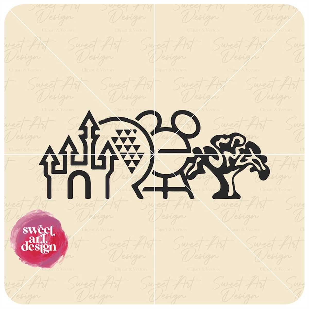 50th Anniversary Theme Park SVG, Magical SVG, Castle, Trip S | Inspire ...