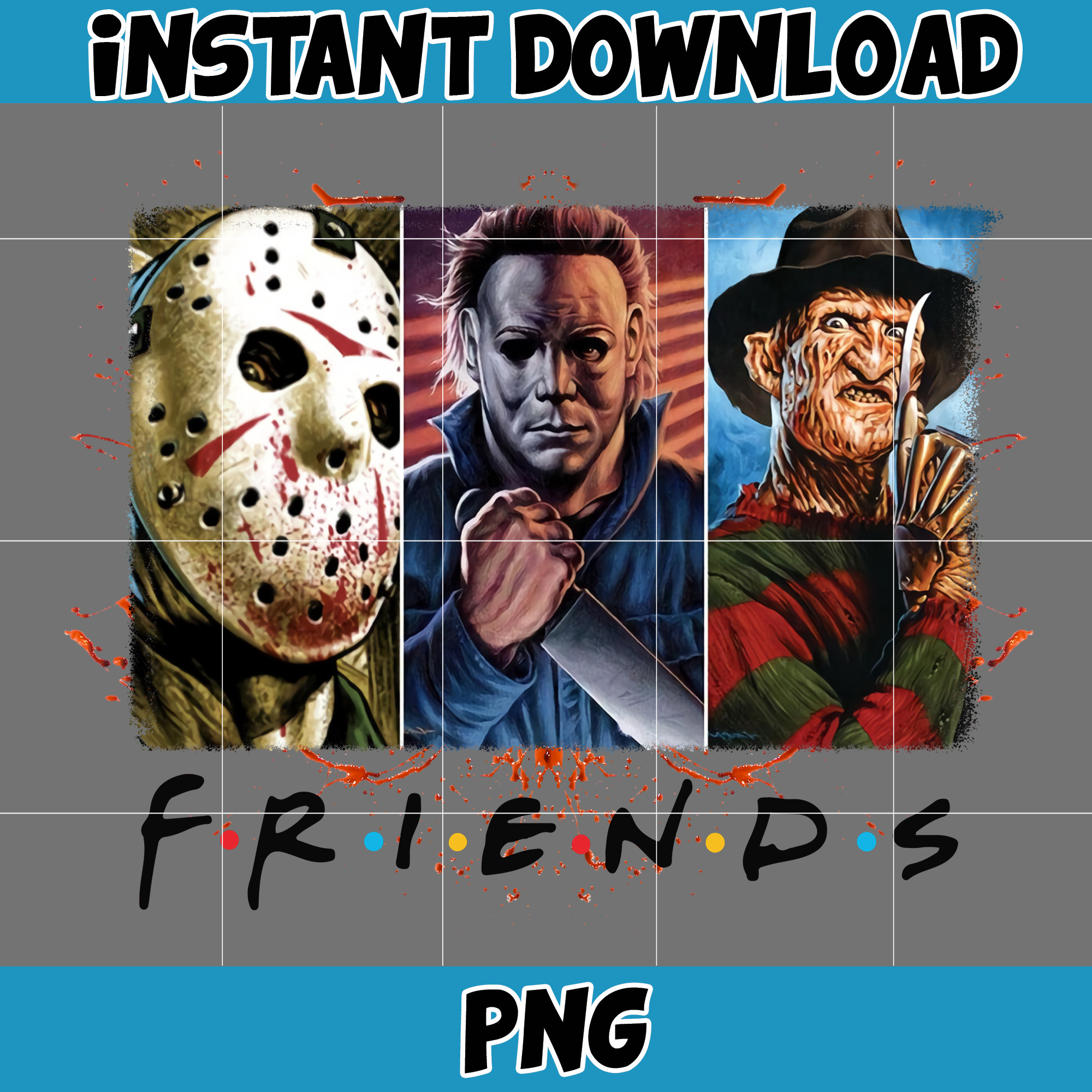 Horror Movies Characters PNG, Halloween Sublimation Designs | Inspire ...