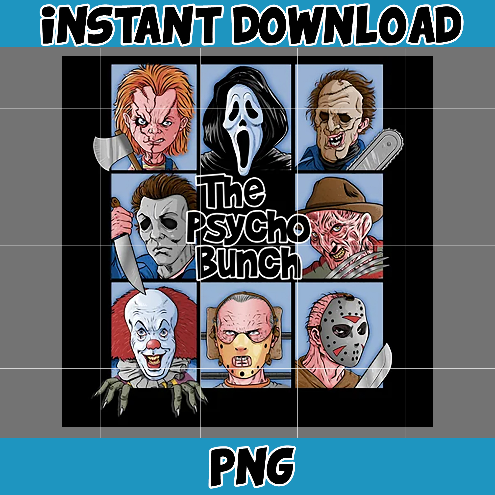 Horror Movies Characters PNG, Halloween Sublimation Designs | Inspire ...