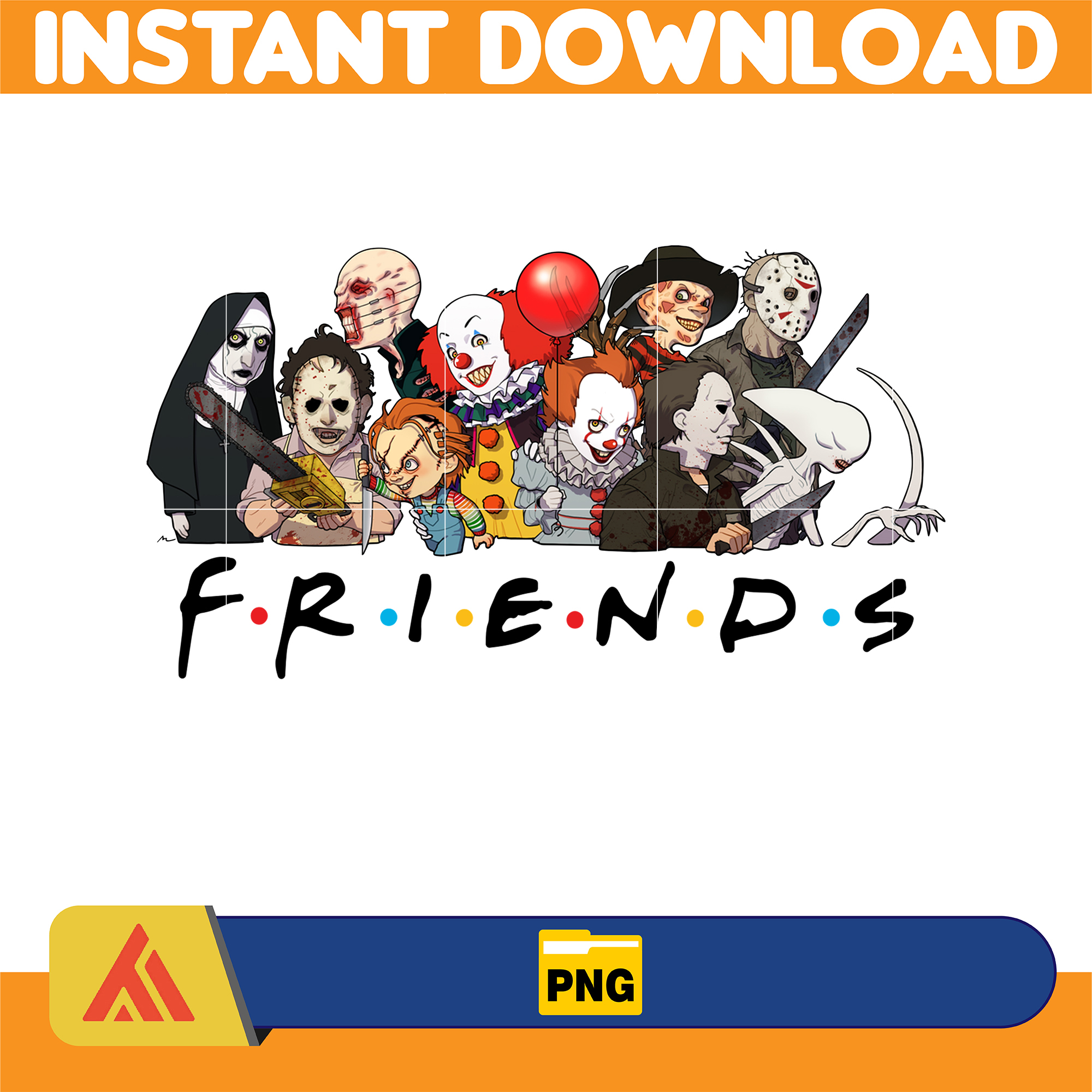 Horror Movies Characters PNG, Halloween Sublimation Designs | Inspire ...