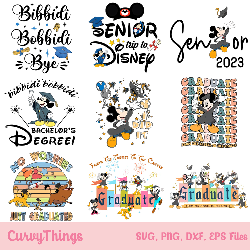 Senior Mickey Png, Graduate Mickey Png, Bibbidi Bobbidi Mick | Inspire ...