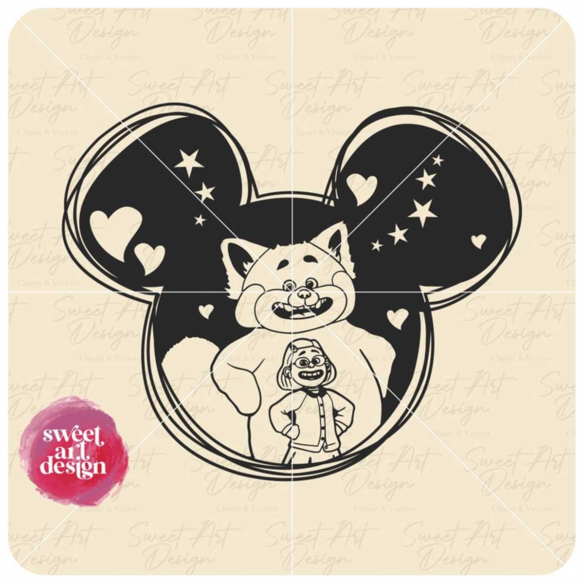Turning Red Mouse Ears SVG, Mei Lee Red Panda SVG, Family Tr - Inspire ...