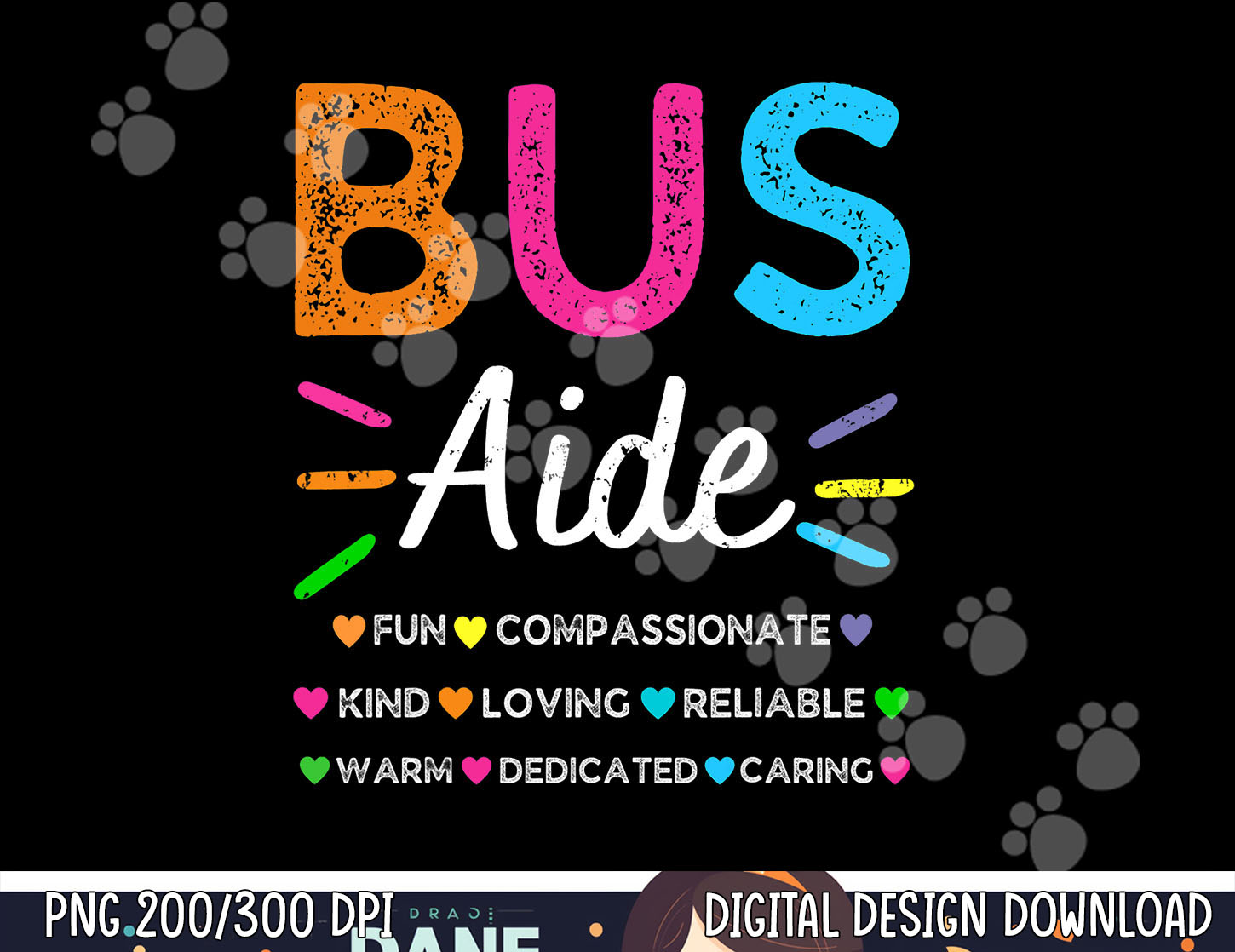 Bus Driver Aide Back to School Matching Group Squad png, su - Inspire ...