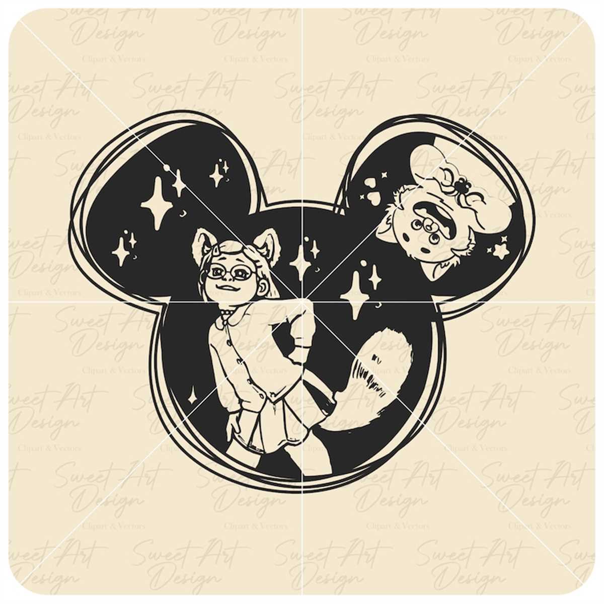 Turning Red Mouse Ears SVG, Mei Lee Red Panda SVG, Family Tr | Inspire ...
