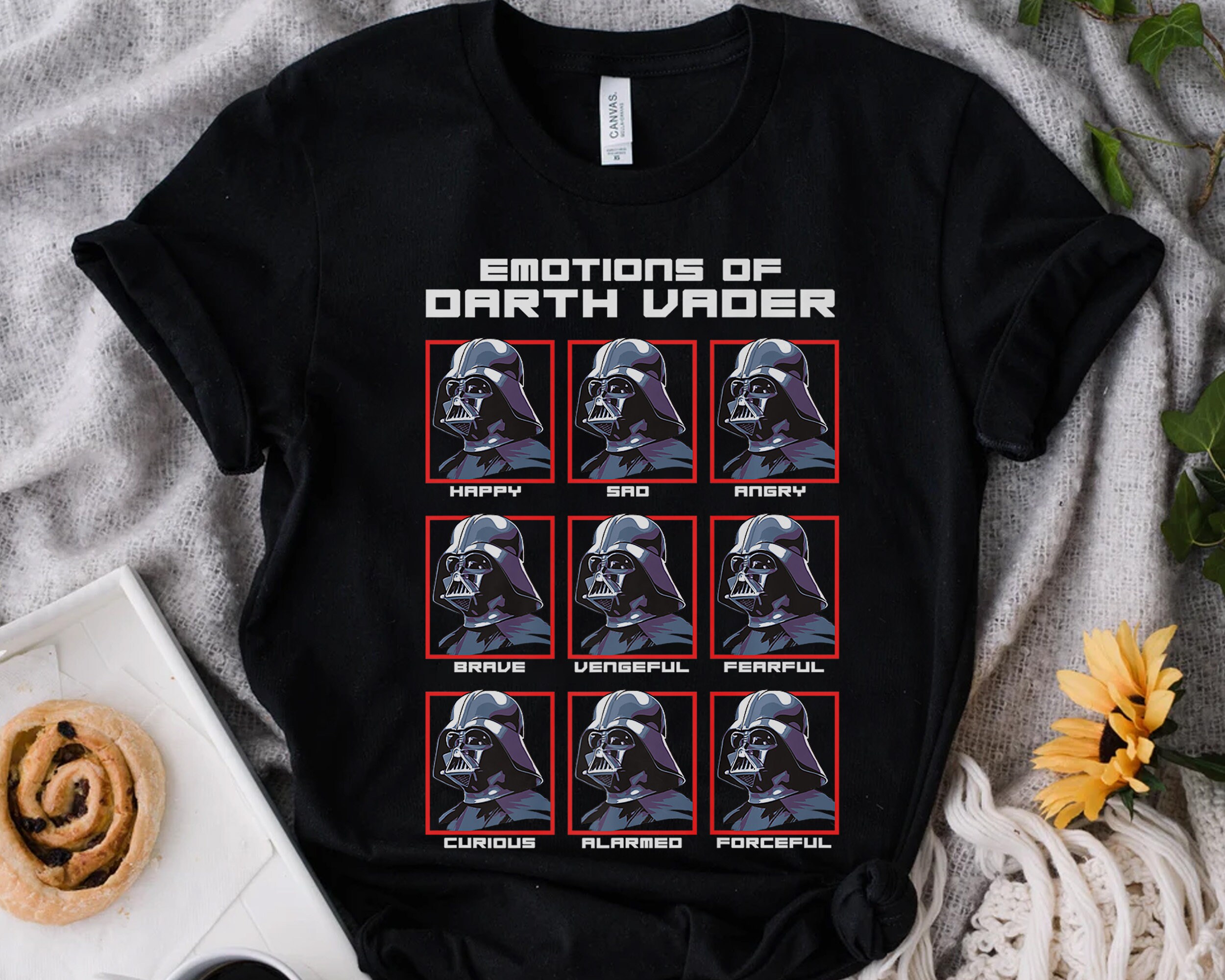 Funny Star Wars Emotions Of Darth Vader Portrait Shirt, Gala - Inspire ...