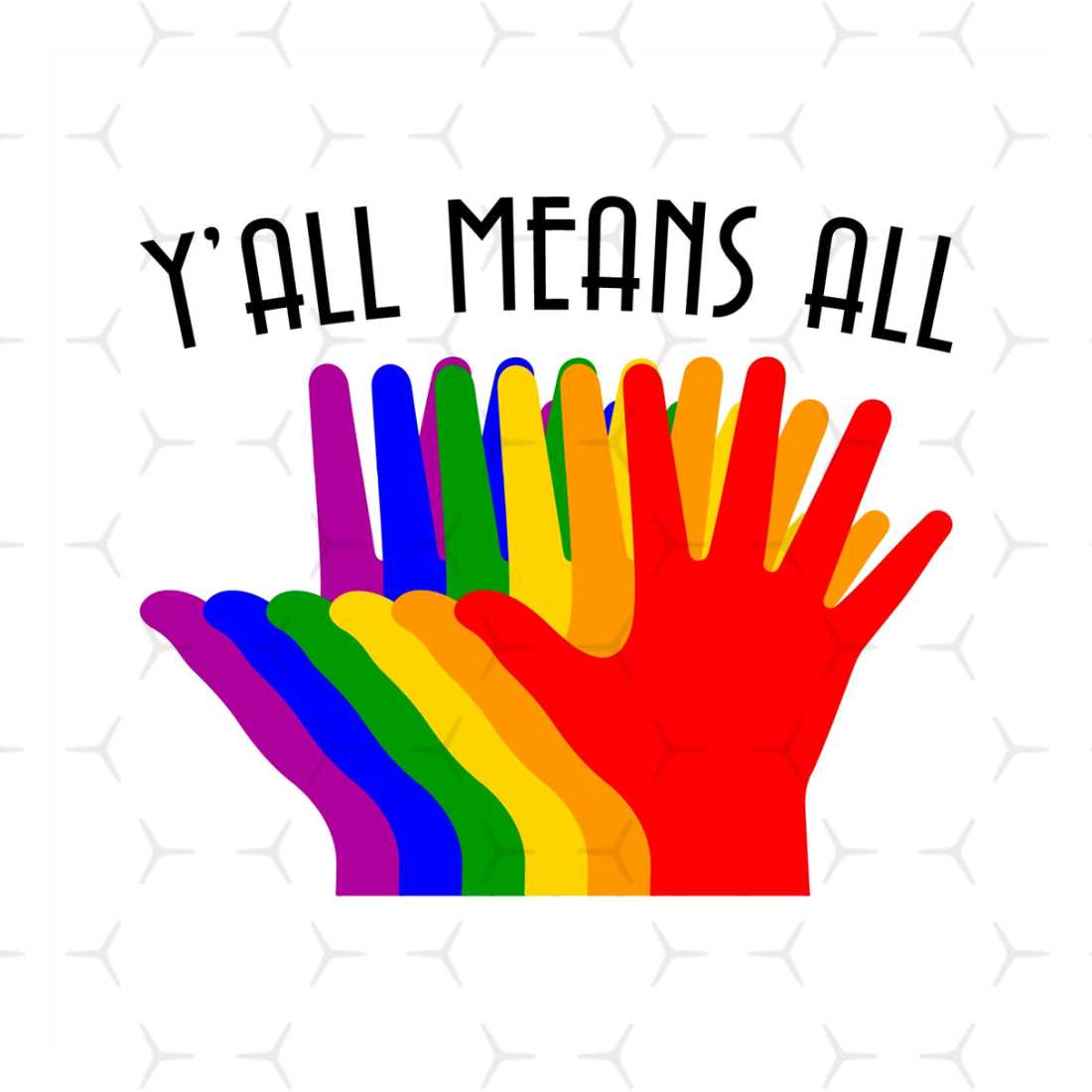 Y All Means All Design Svg, Lgbt Svg, Rainbow Svg, Heart Rai | Inspire ...