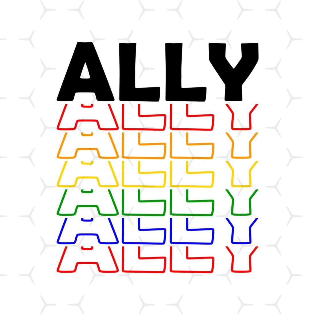 Ally Pride Design Svg, Lgbt Svg, Rainbow Svg, Ally Svg, Gay | Inspire ...