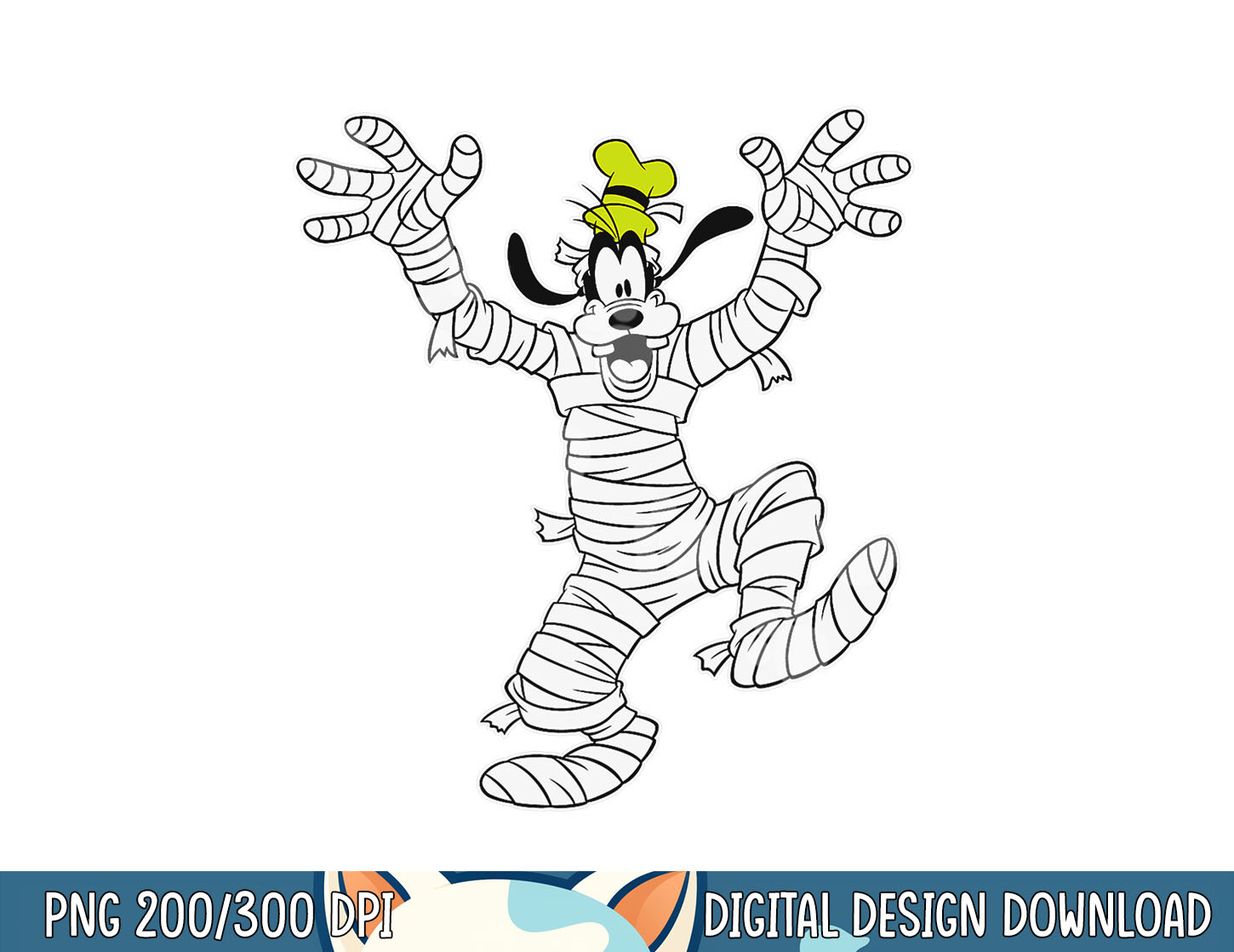Disney Goofy in Mummy Costume Halloween png, sublimation cop | Inspire ...