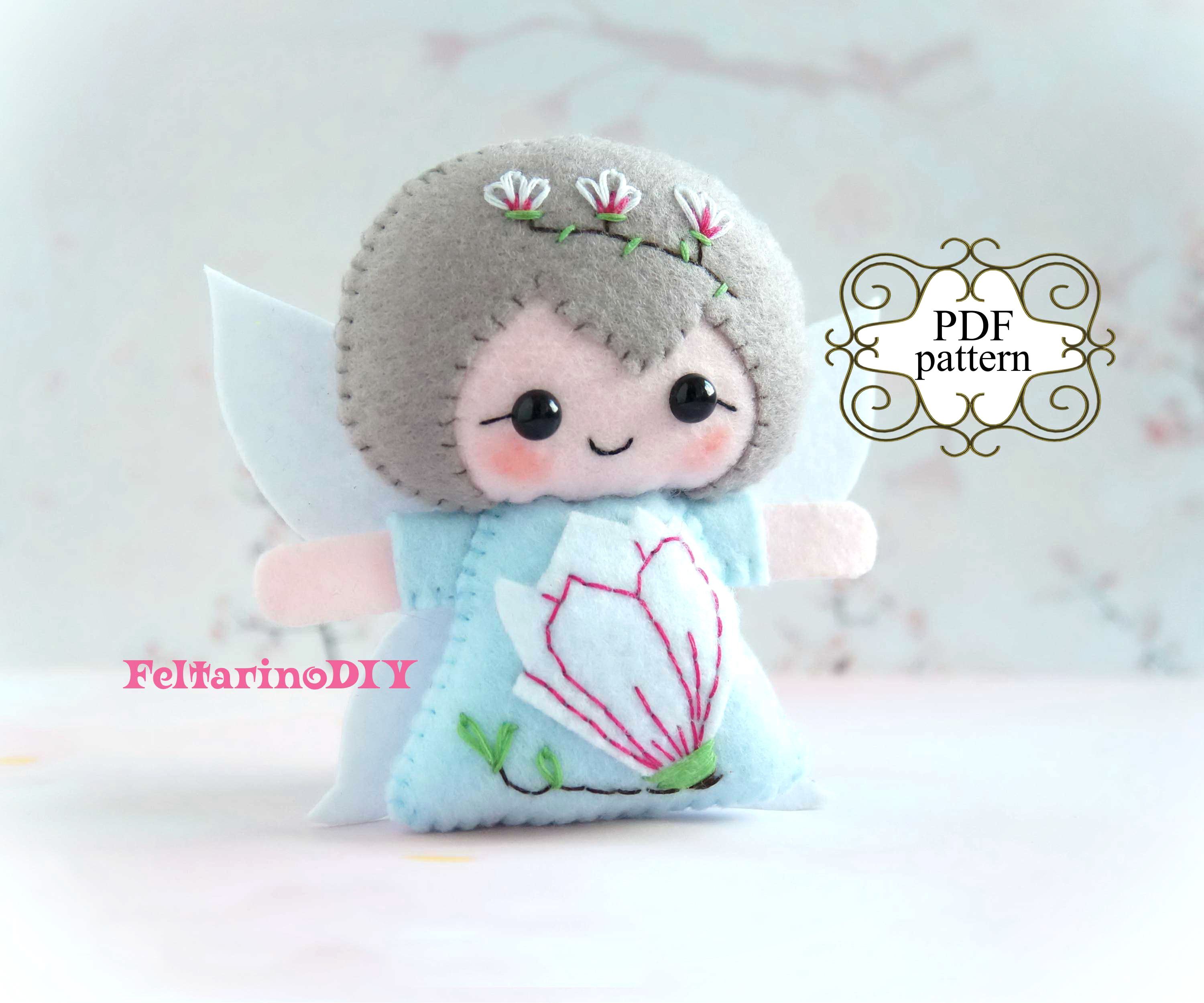 Fairy sewing pattern, Felt doll pattern, Felt patterns, Felt | Inspire ...
