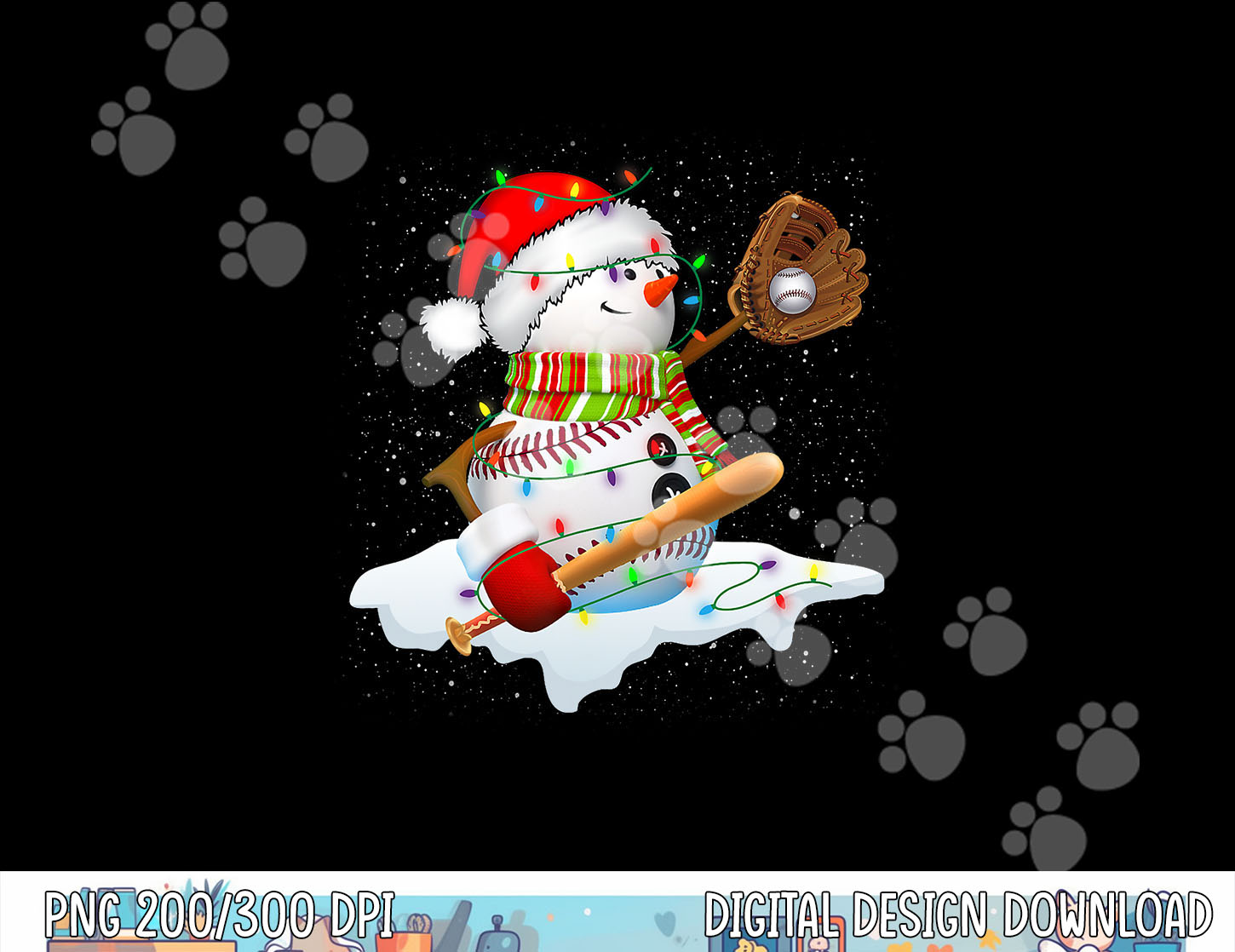 Christmas Baseball Bat Snowman Santa Snowflake Youth png, su - Inspire ...