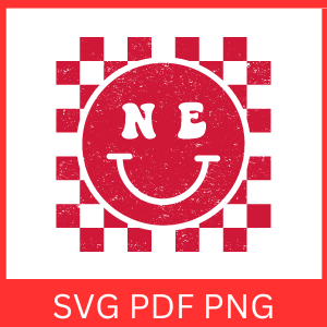 Nebraska Checkered Smiley Distressed Svg | Nebraska Pride | | Inspire ...