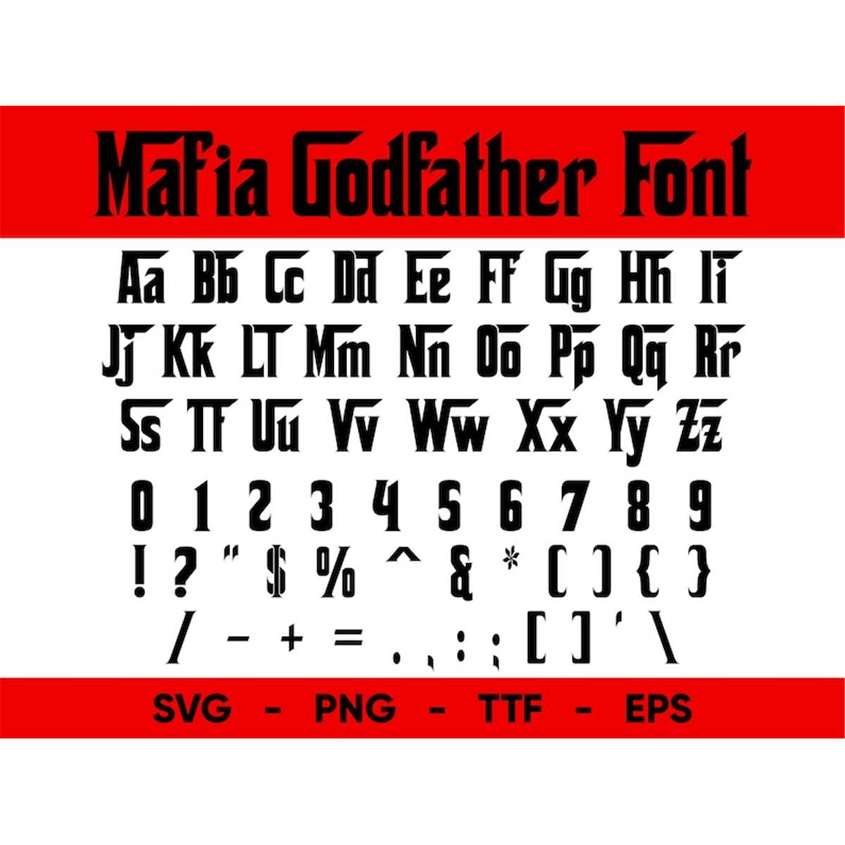 Mafia Godfather Font SVG, Mafia Godfather Font Svg Files for - Inspire ...