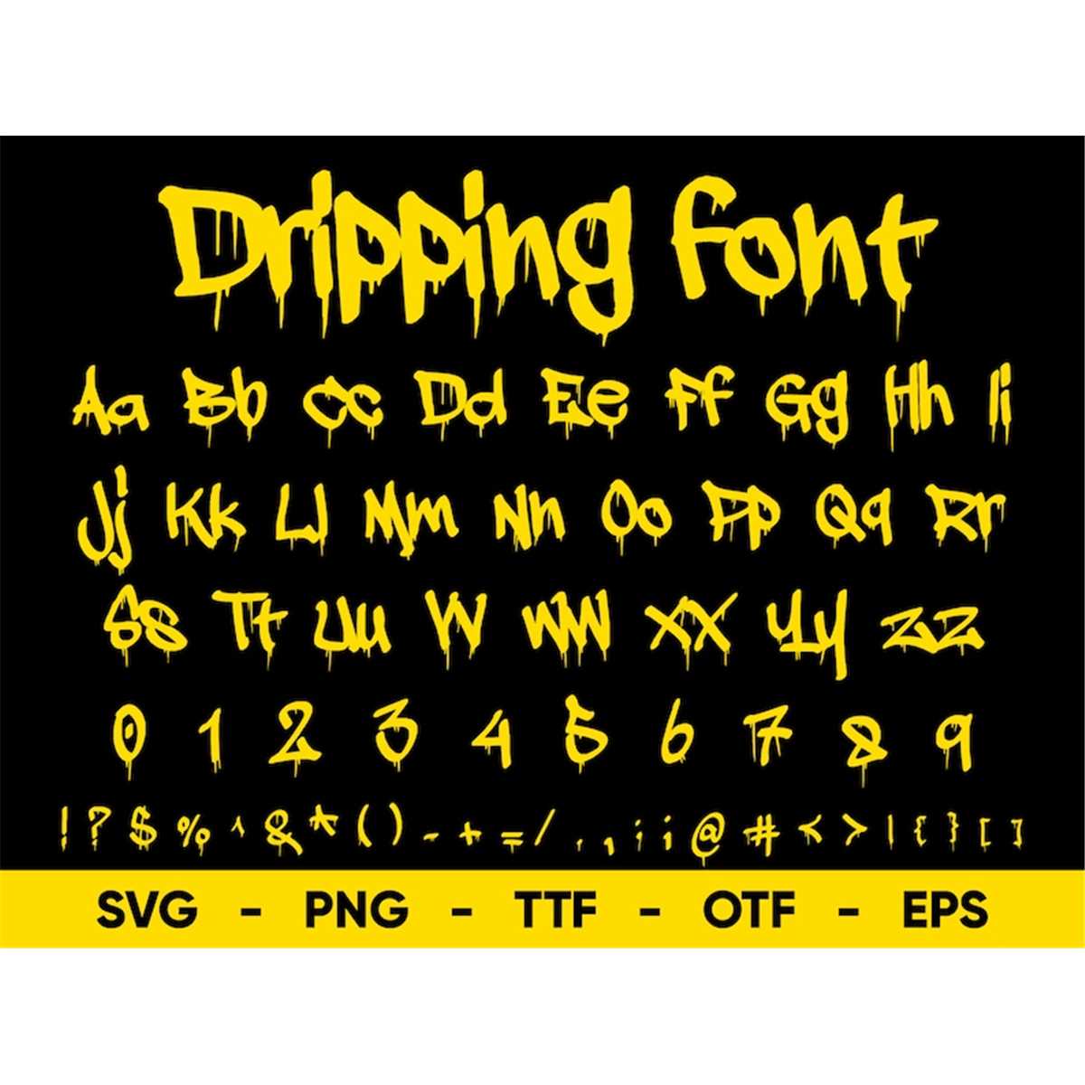 Dripping Font SVG, Drip Font Svg Files for Cricut and Silhou | Inspire ...
