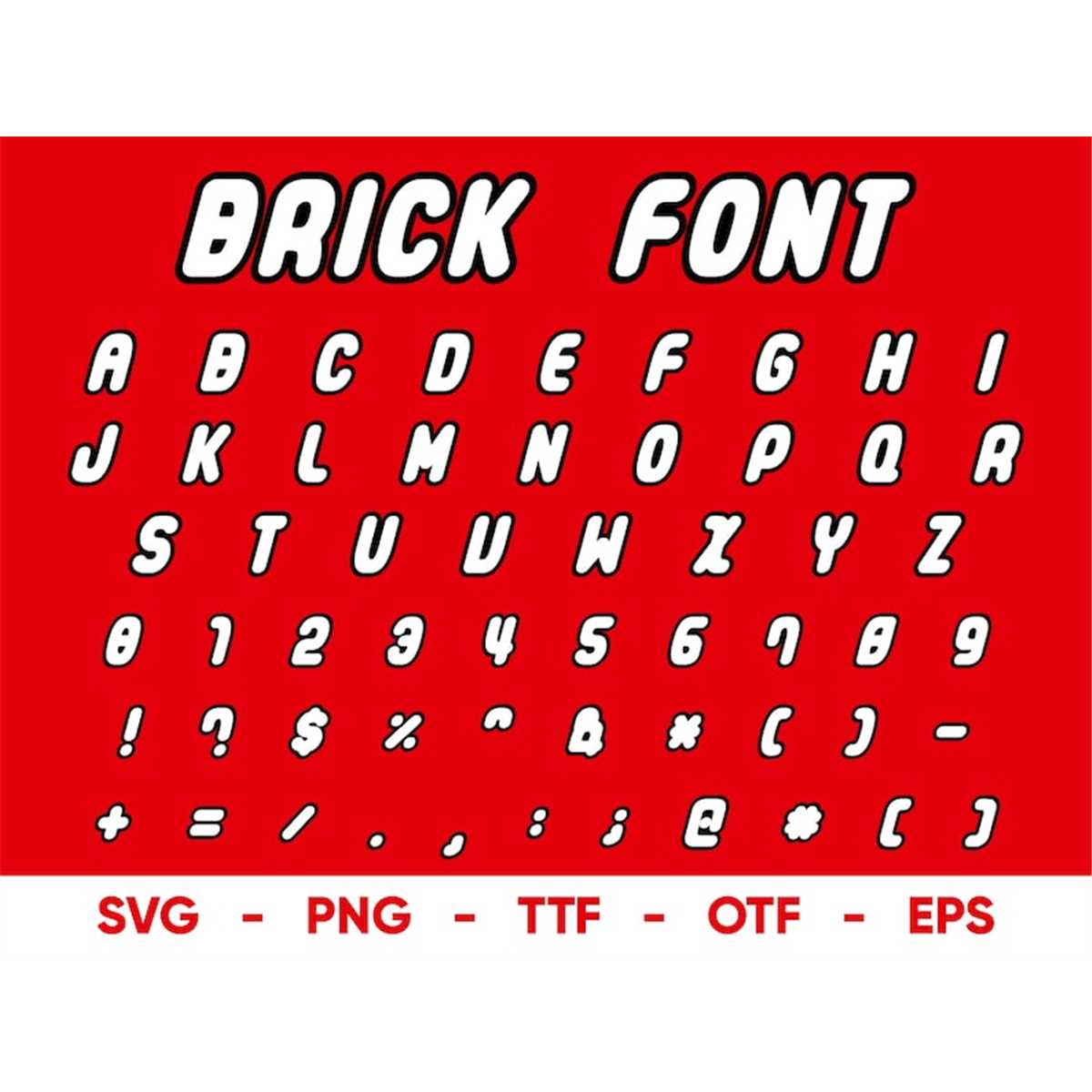 Brick Font SVG, Building Font Svg Files for Cricut and Silho - Inspire ...