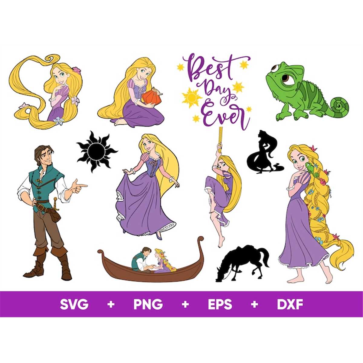 Rapunzel SVG, Tangled Png, Layered Digital Vector File, Rapu | Inspire ...